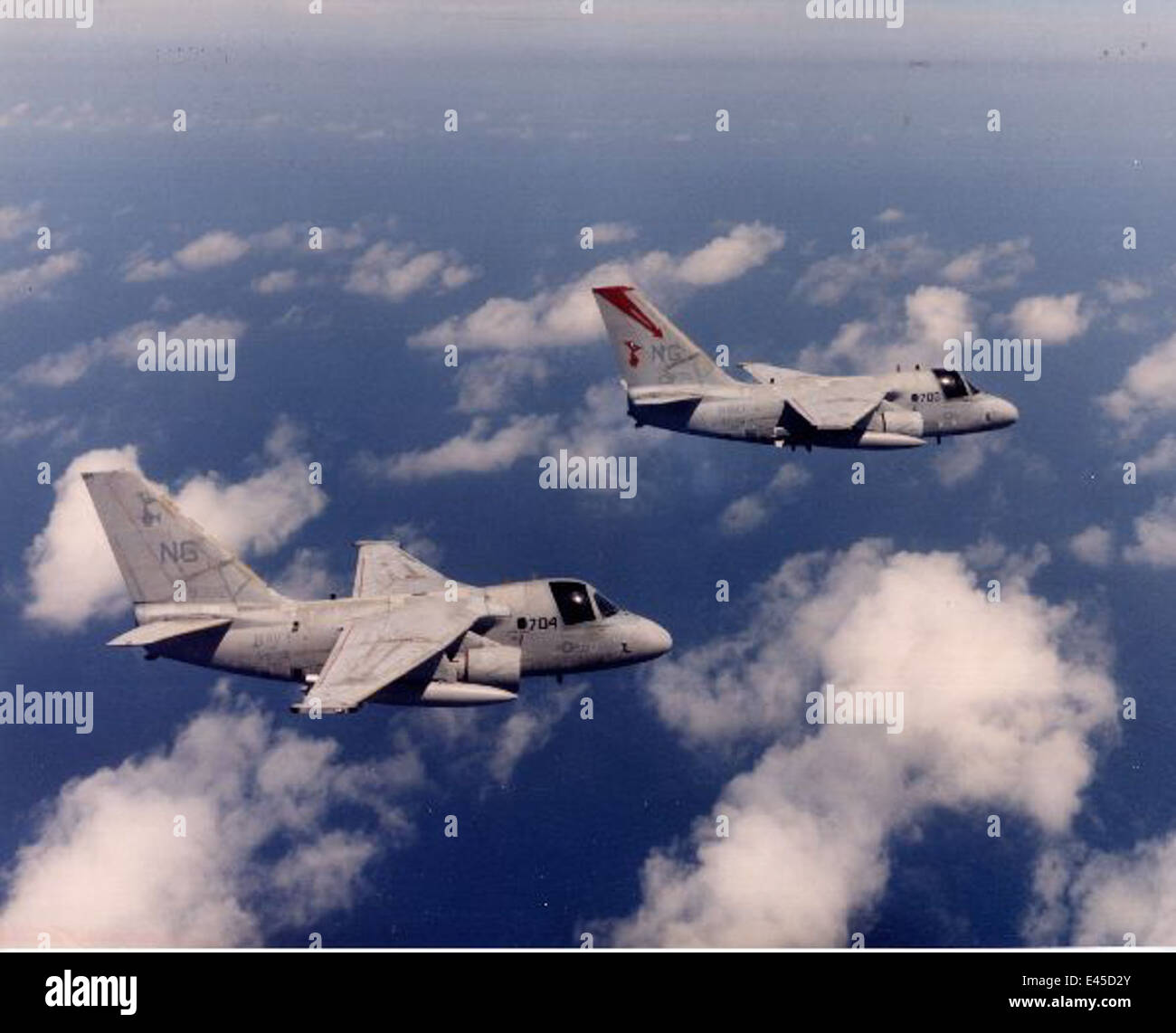 A formation of two VS-33 S3B aircraft in flight, demonstrating the ...