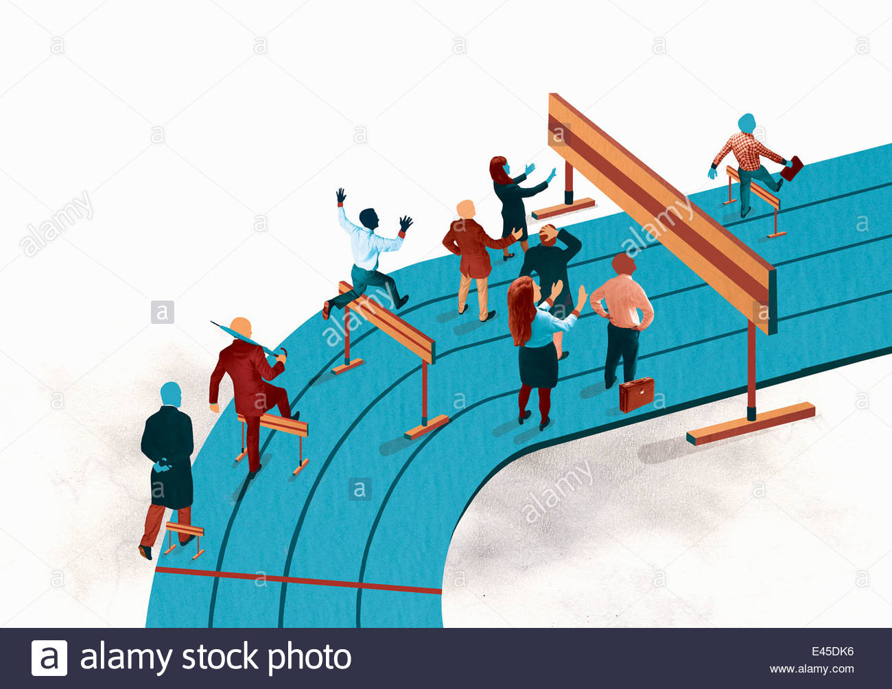 Businessman Hurdle Race Stock Photos & Businessman Hurdle Race Stock ...