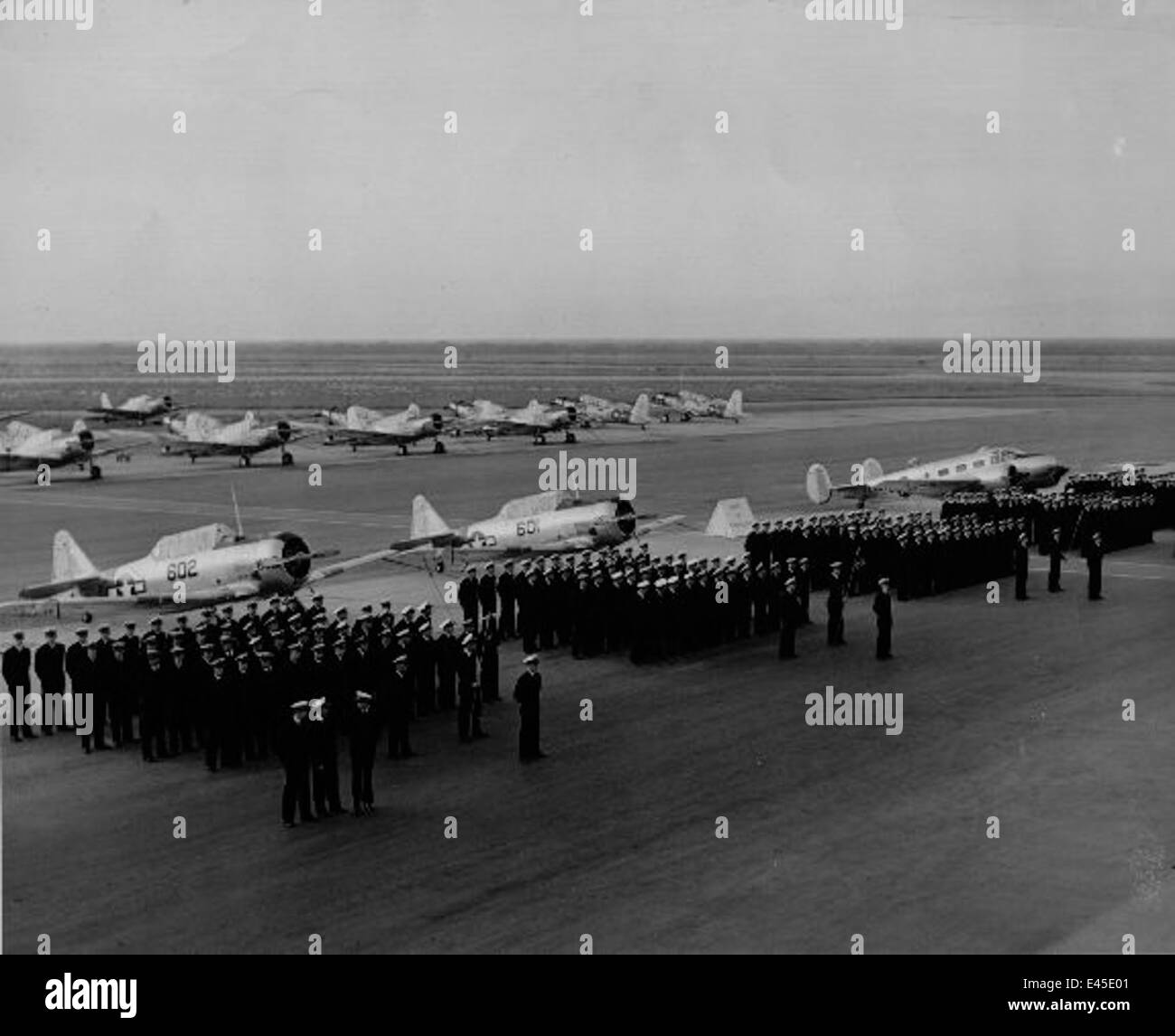 Photograph of various aircraft models, including the SNJ, SNV, and SNB ...