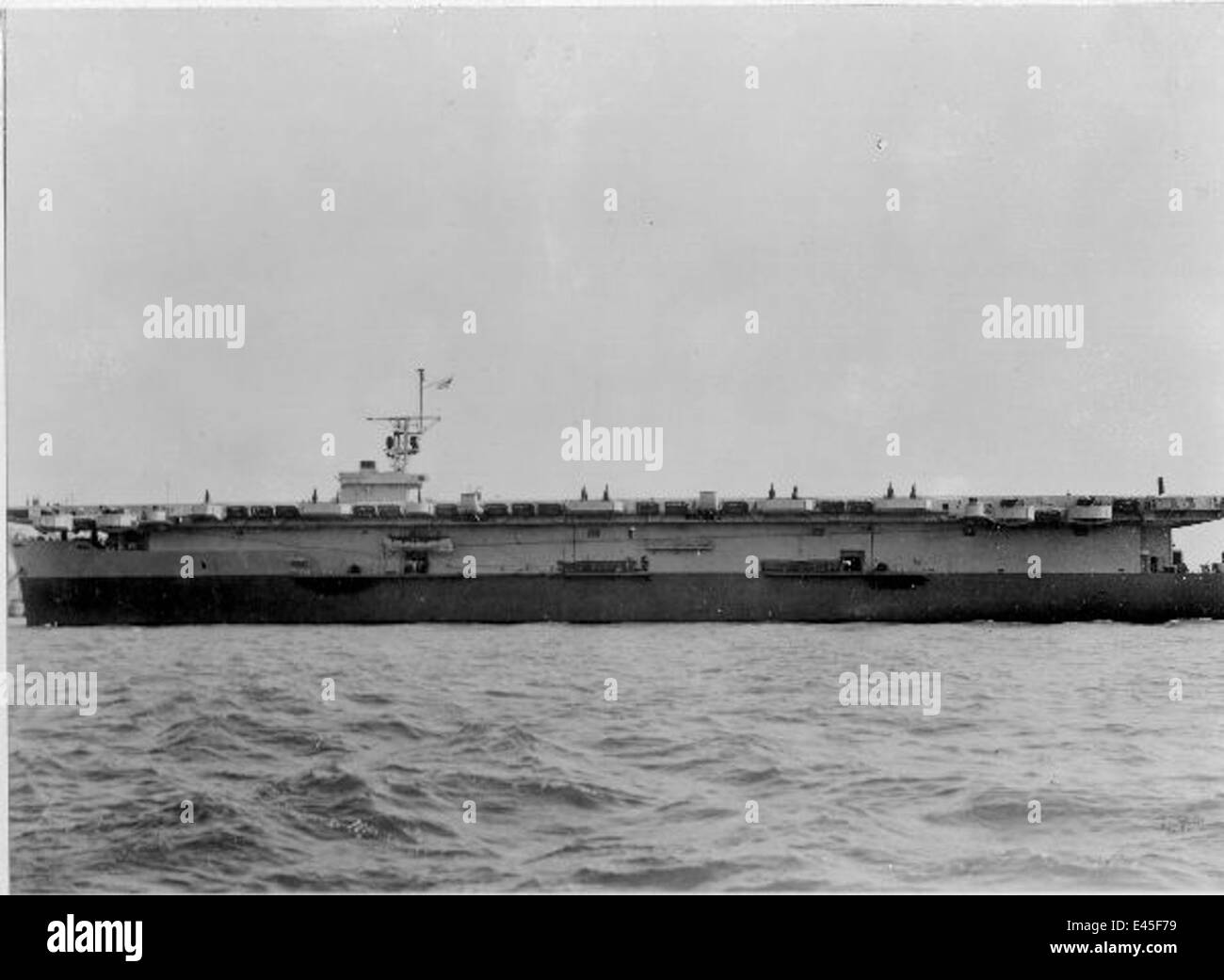 A photograph of the USS Coral Sea (CVE-57), an escort carrier used by ...