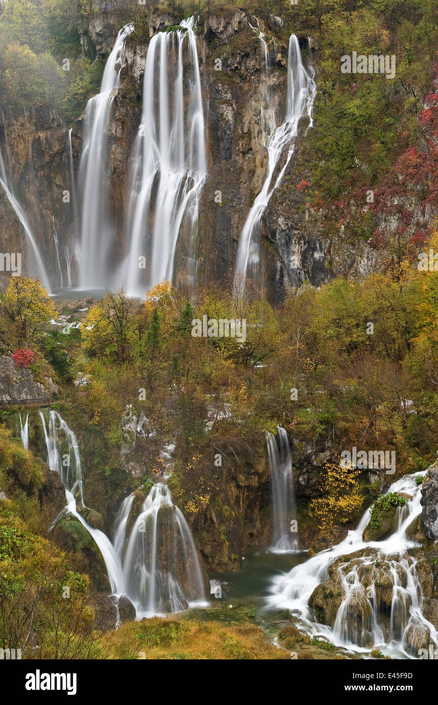 Plitvicka Slap and Sastavci waterfalls, Plitvice Lakes National Park ...