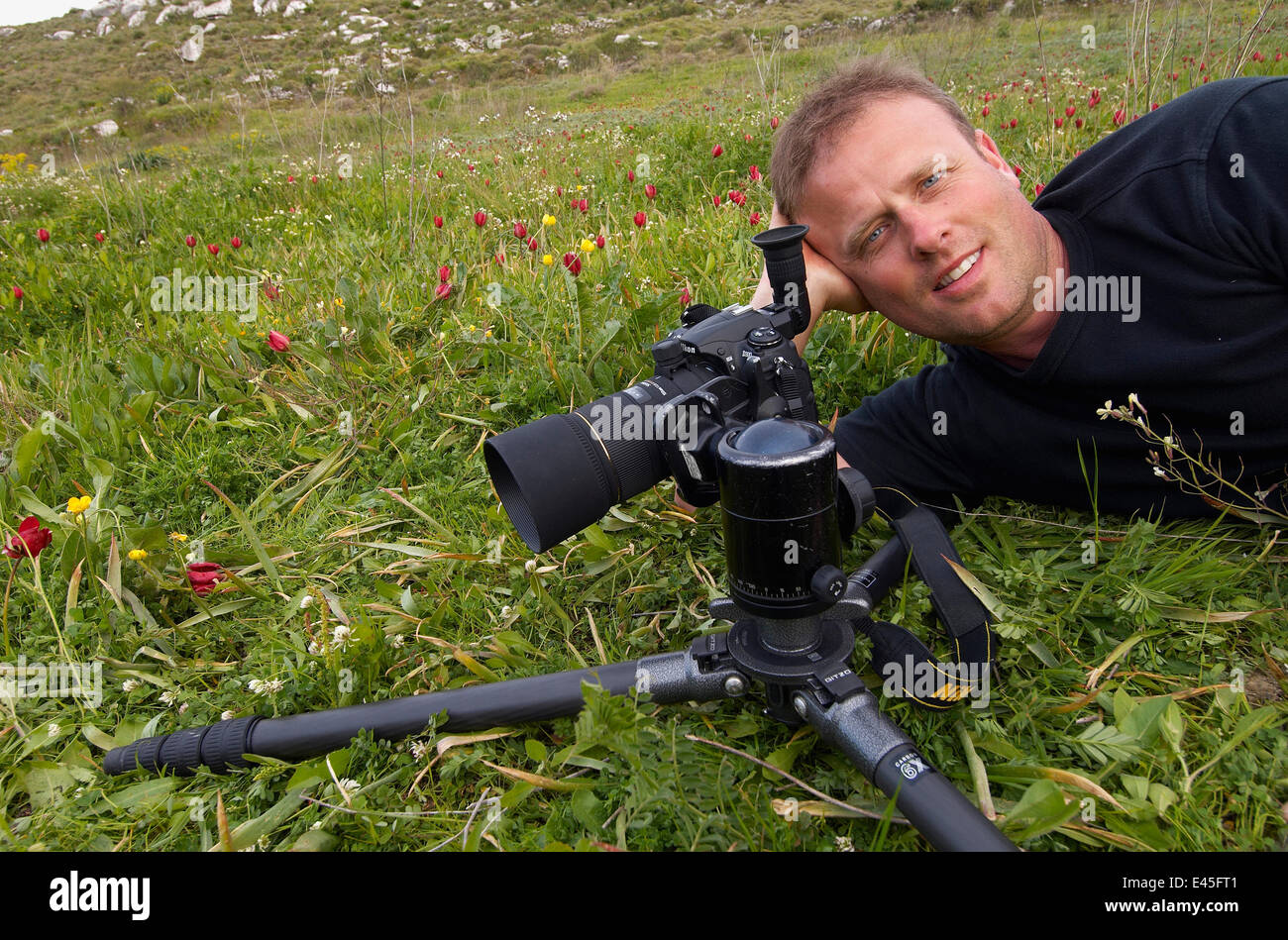 Photographer, Peter Lilja, in Spili, Crete, Greece, April 2009 Stock ...