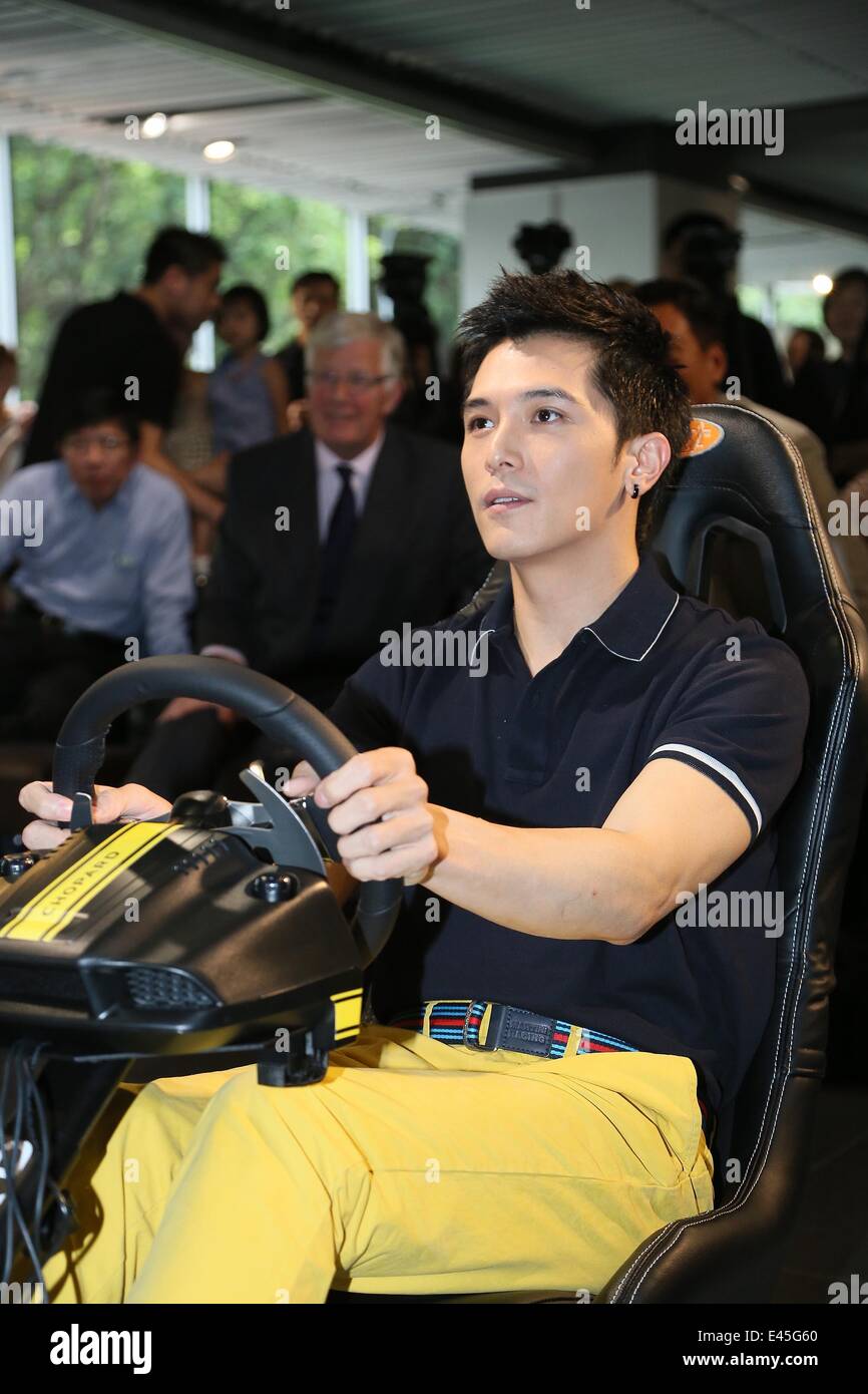 Taipei. 2nd July, 2014. Actor Roy Chiu attends a commercial activity in ...