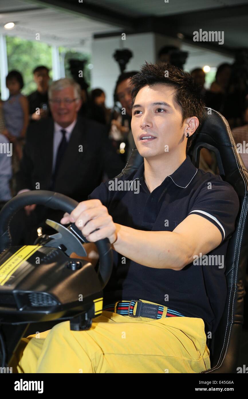 Taipei. 2nd July, 2014. Actor Roy Chiu attends a commercial activity in ...