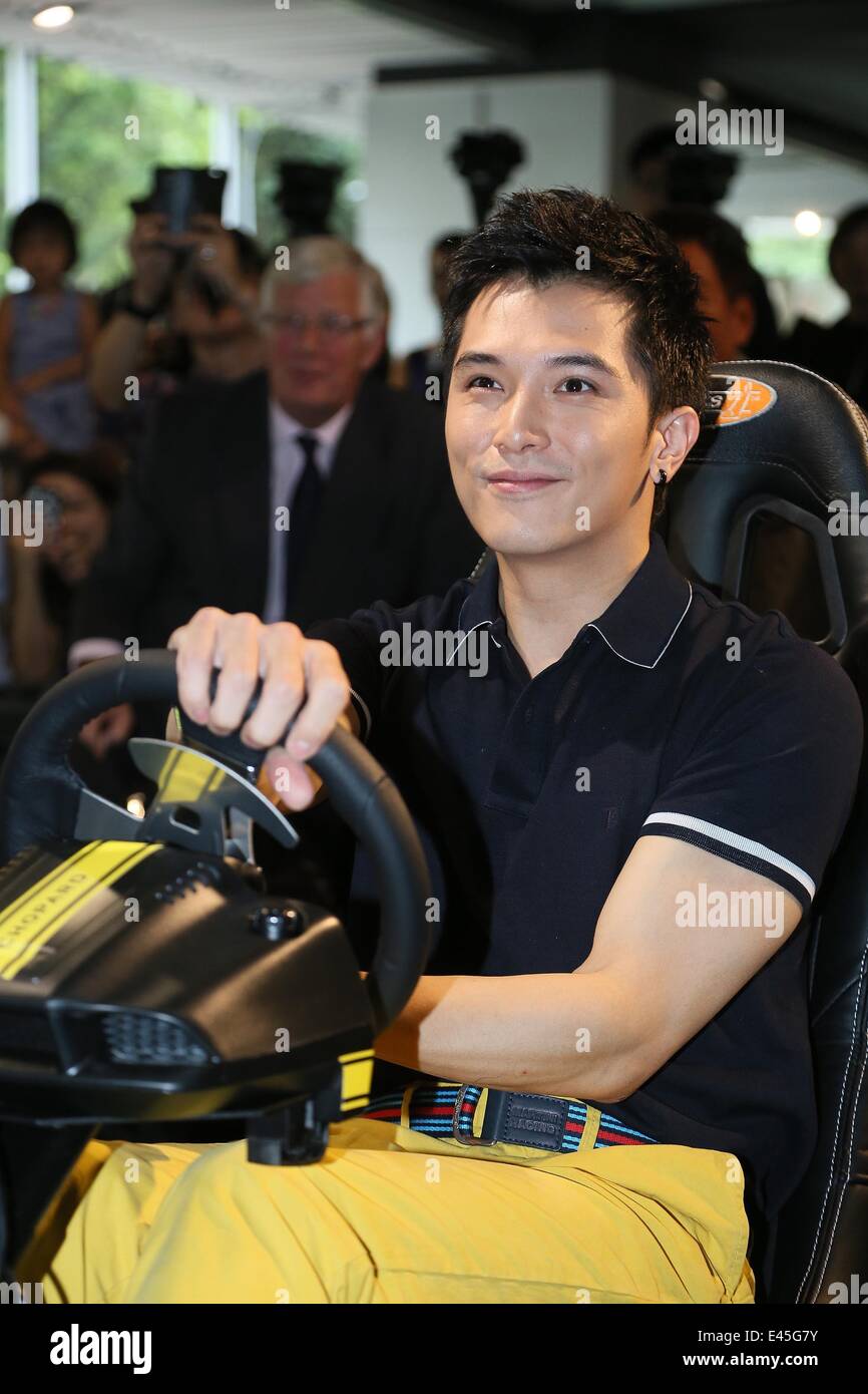 Taipei. 2nd July, 2014. Actor Roy Chiu attends a commercial activity in ...