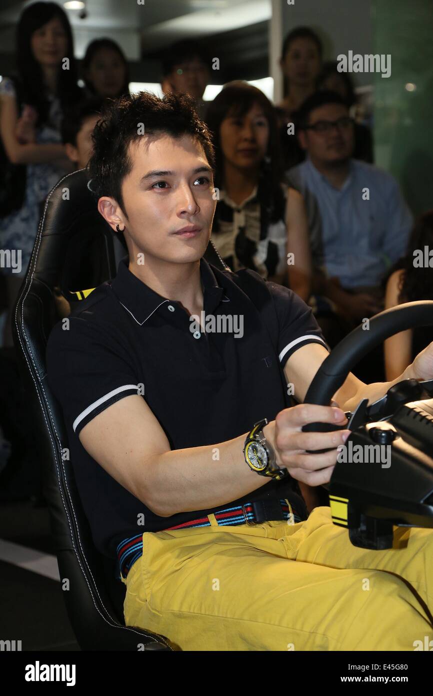 Taipei. 2nd July, 2014. Actor Roy Chiu attends a commercial activity in ...