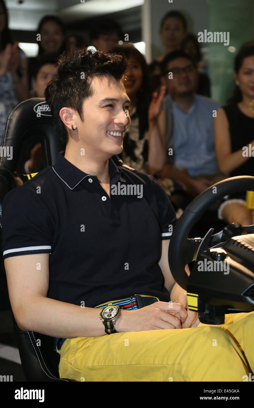 Taipei. 2nd July, 2014. Actor Roy Chiu attends a commercial activity in ...