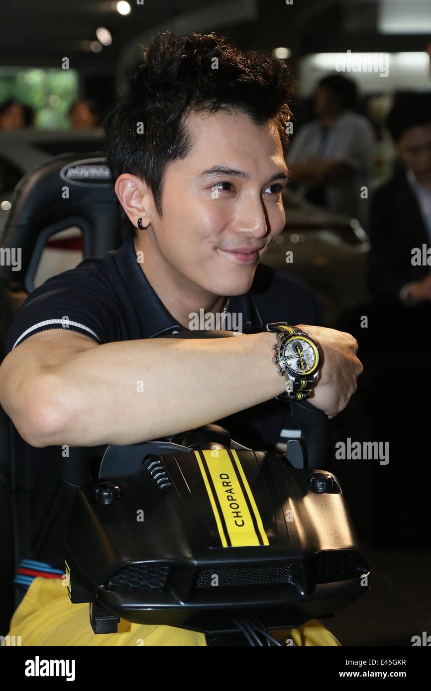 Taipei. 2nd July, 2014. Actor Roy Chiu attends a commercial activity in ...