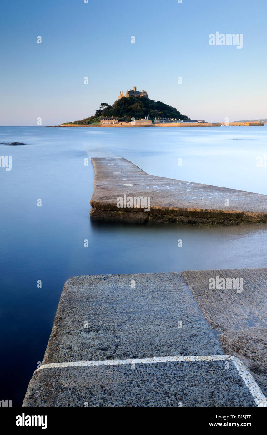 St Michael's Mount at dawn, Marazion, Cornwall, UK. September 2009 ...