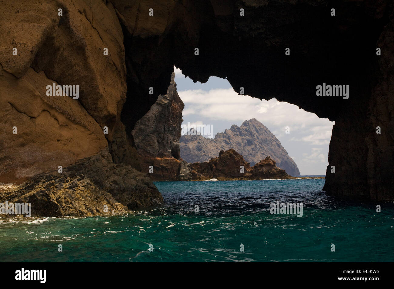 Furadinho cave, regularly visited by Monk seal (Monachus monachus) with ...