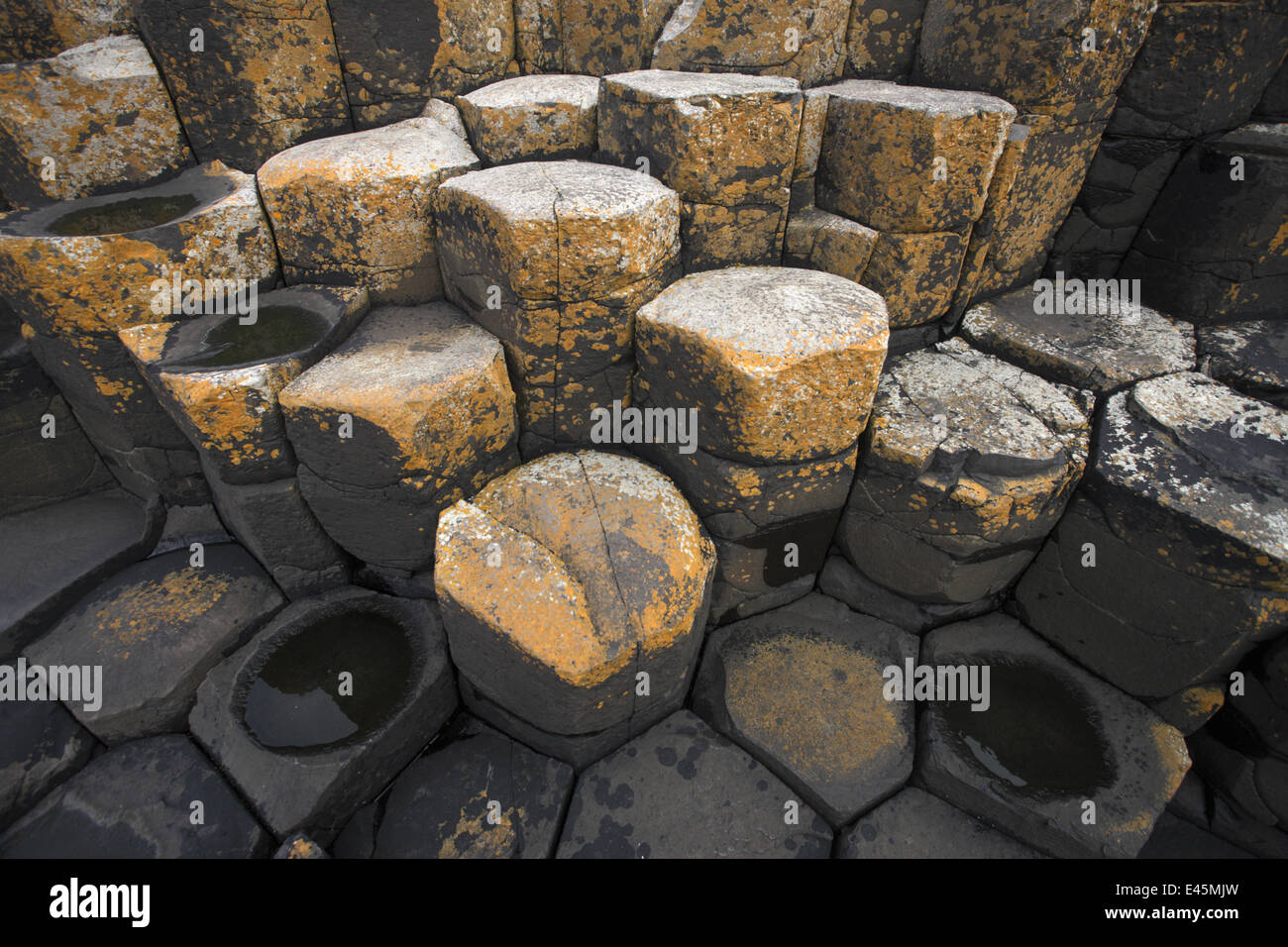 Basalt rocks, Giant's Causeway, Unesco Heritage Site, Northern Ireland ...