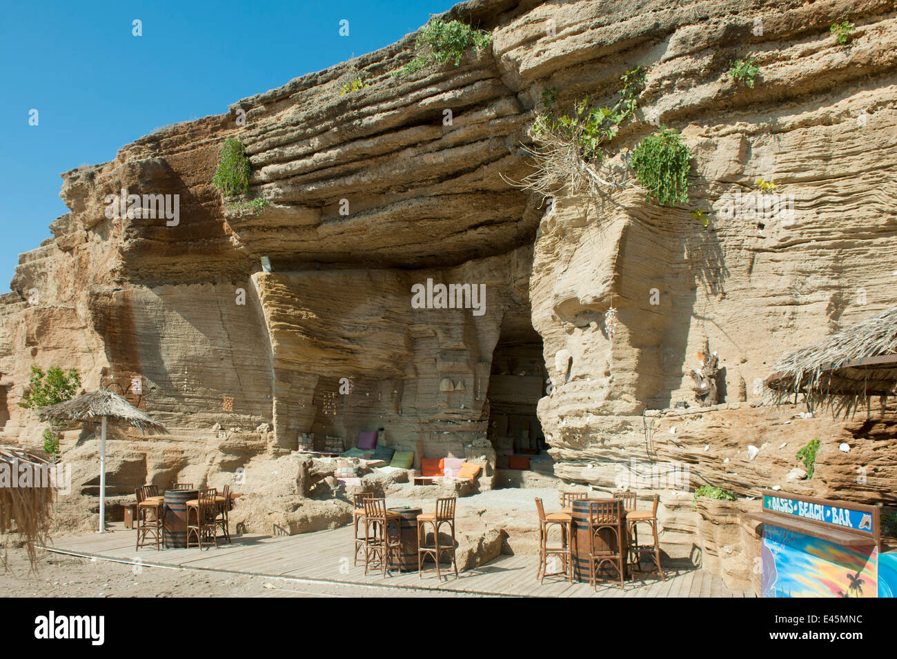 Griechenland, Rhodos, Kallitheas, Oasis-Strand, Beach-Club Stock Photo ...