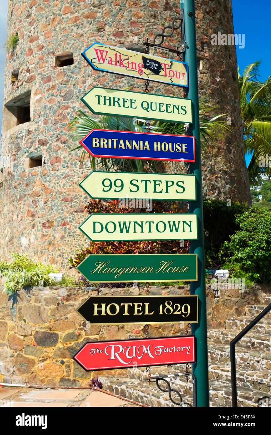 Sign Blackbeard's Castle St. Thomas USVI US Virgin Islands Charlotte ...