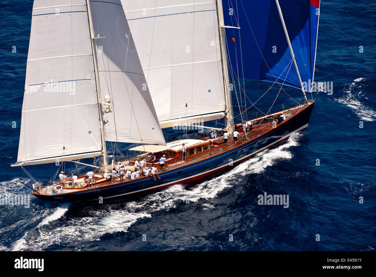 Classic ketch "Rebecca" at the Panerai Antigua Classic Yacht Regatta ...