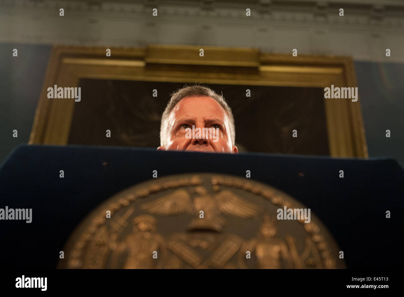 Manhattan, New York, USA. 2nd July, 2014. Mayor BILL DE BLASIO ...