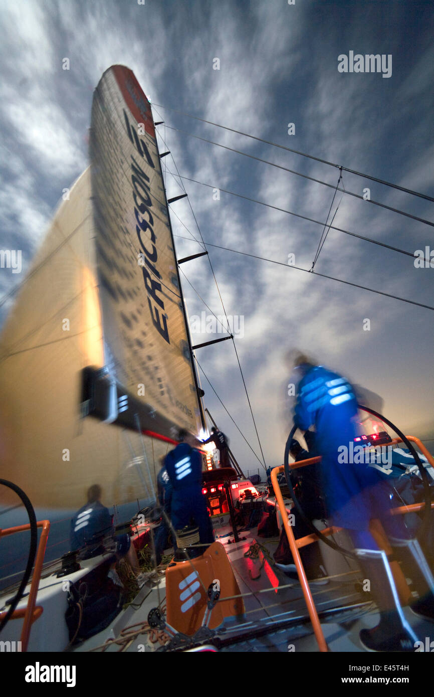 Onboard Volvo Open 70 "Ericsson 2" on training sail from Barcelona to ...