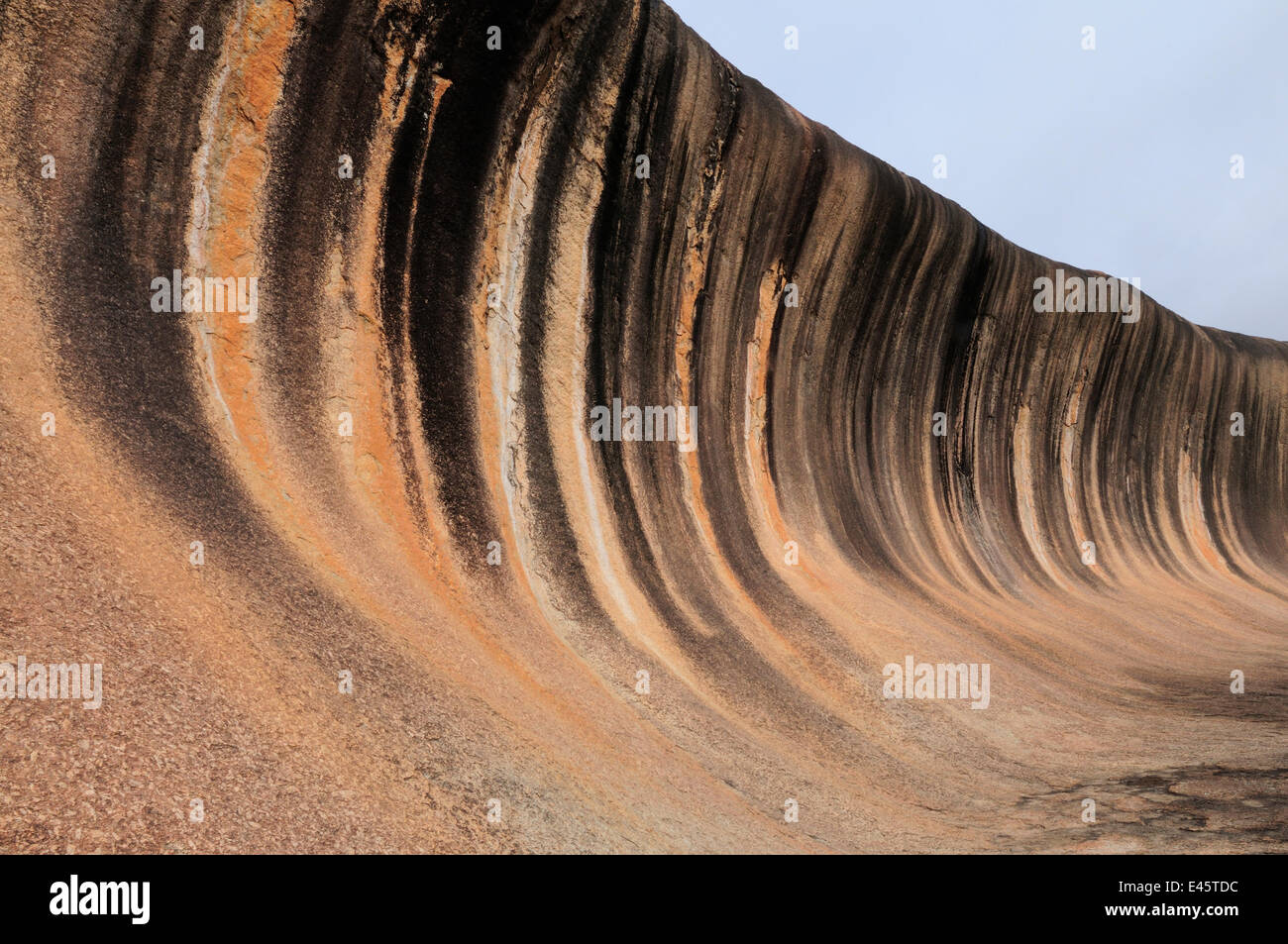 Wave rock, an eroded granite plateau, Hyden area, Western Australia ...