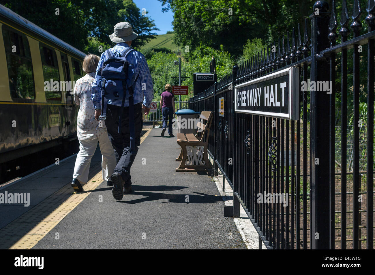 Steam train at Greenway Halt, Greenway Halt is a brand new stop , steam ...