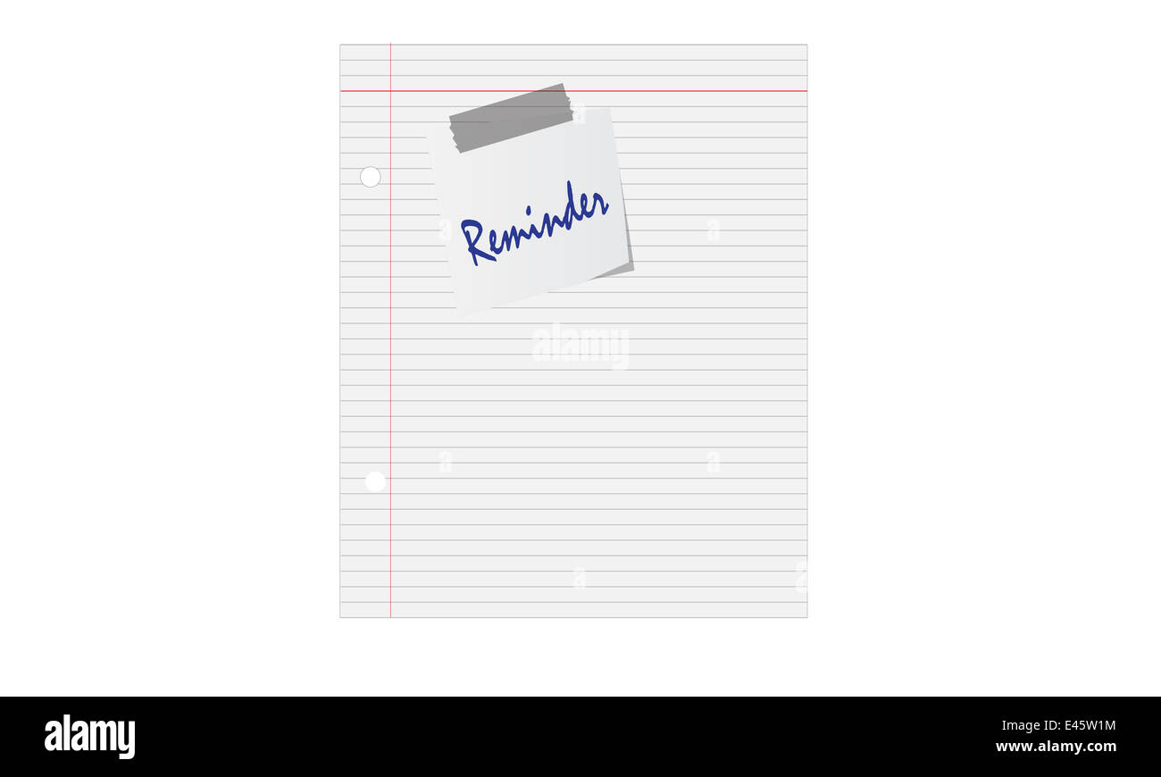 Reminder Post it Note Stock Photo - Alamy