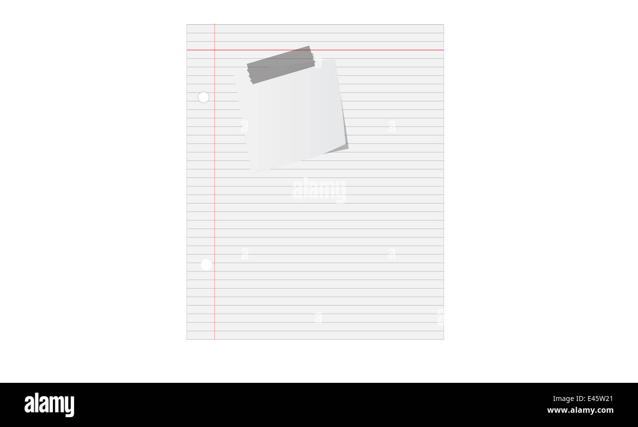 Post it note on paper Stock Photo - Alamy