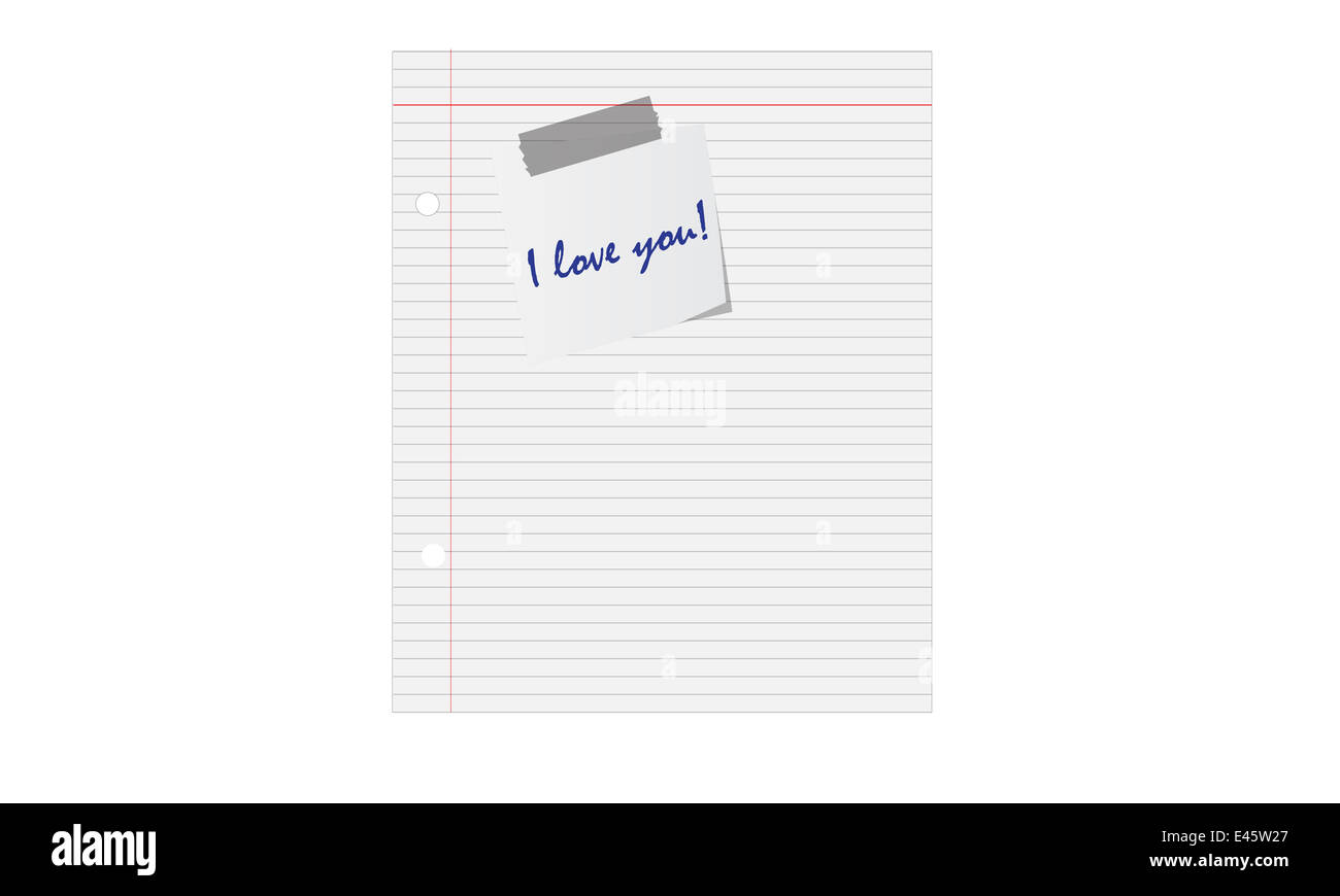 I love You Post it note Stock Photo - Alamy
