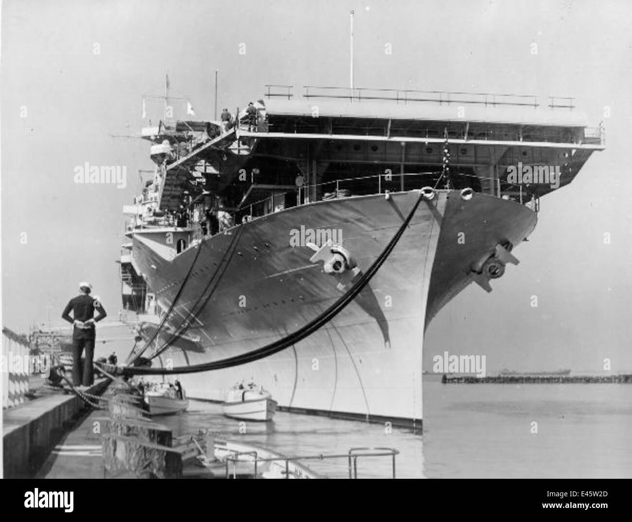The USS Yorktown (CV-5), an aircraft carrier of the Yorktown-class ...