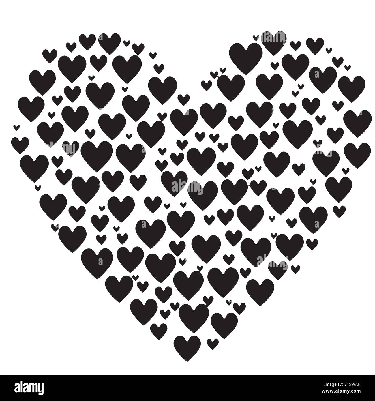 Black and White Heart Fill Stock Photo - Alamy
