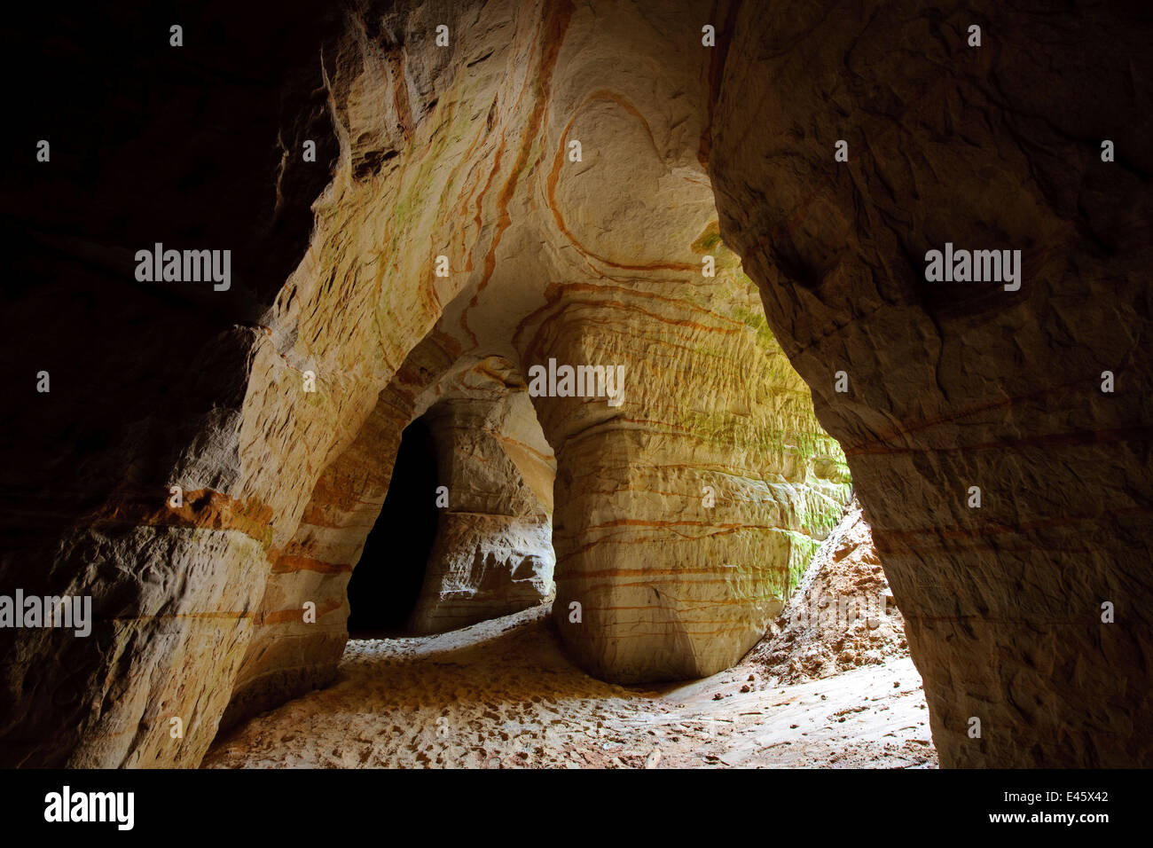 'Piusa Caves', man-made sand mines. Southern Estonia, Europe, April ...