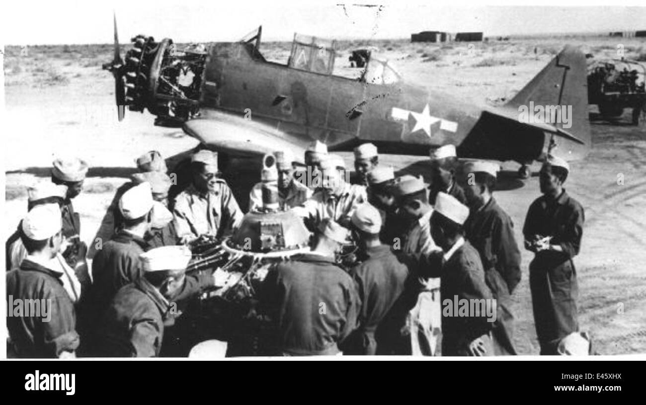 An unknown aircraft, part of the China Flying Tigers, captured in this ...