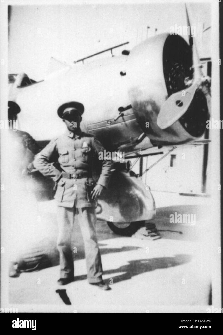 Photograph depicting Chinese pilots during aviation training or ...