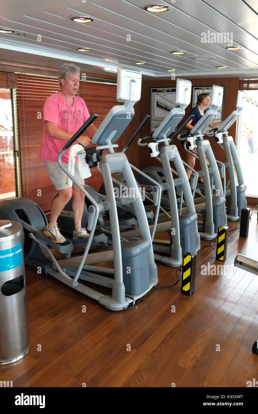Exercise room on ship St Maarten Martin Caribbean Island Cruise Ship ...