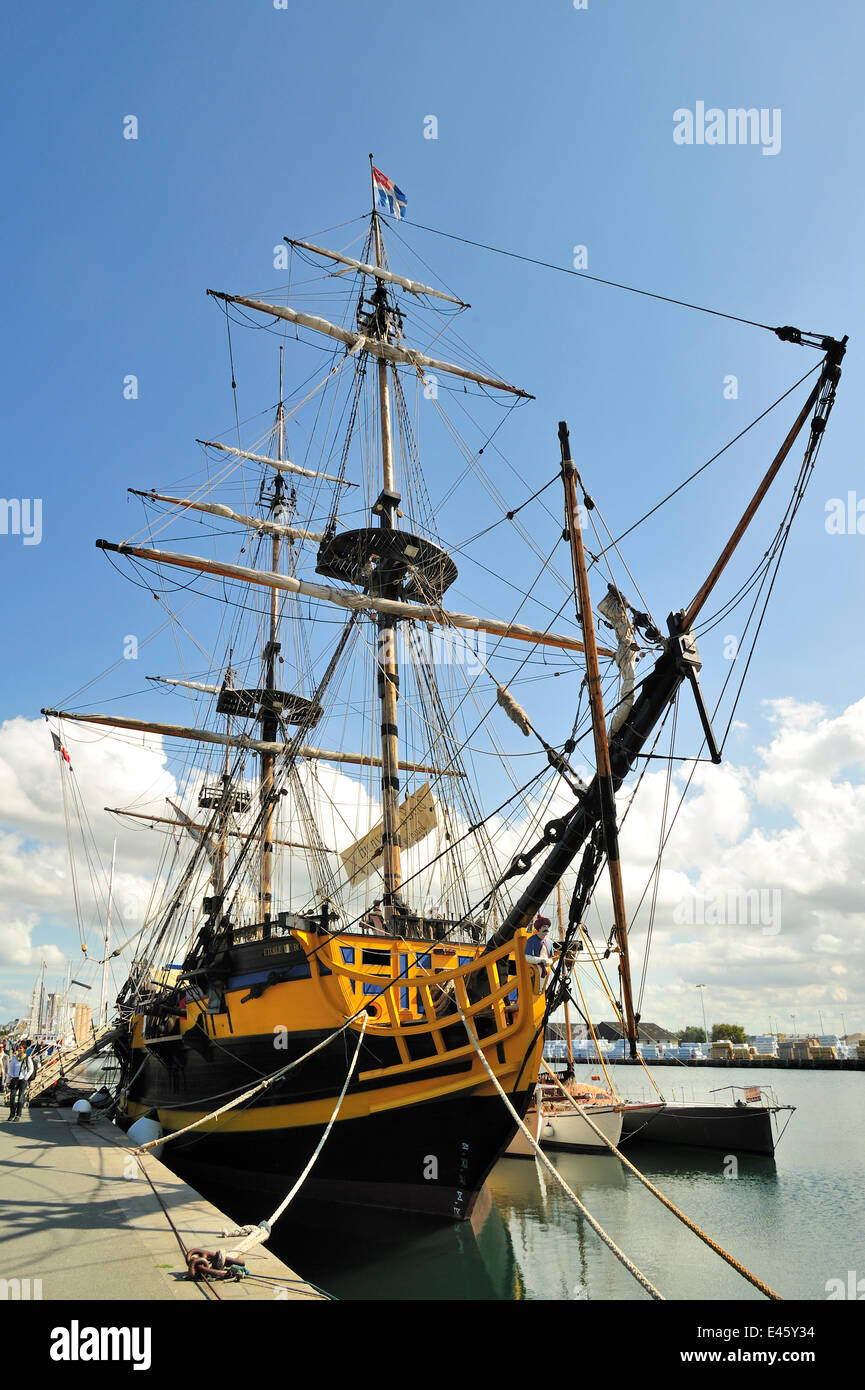 The "Grand Turk / Etoile du Roy", a three-masted sixth-rate frigate ...