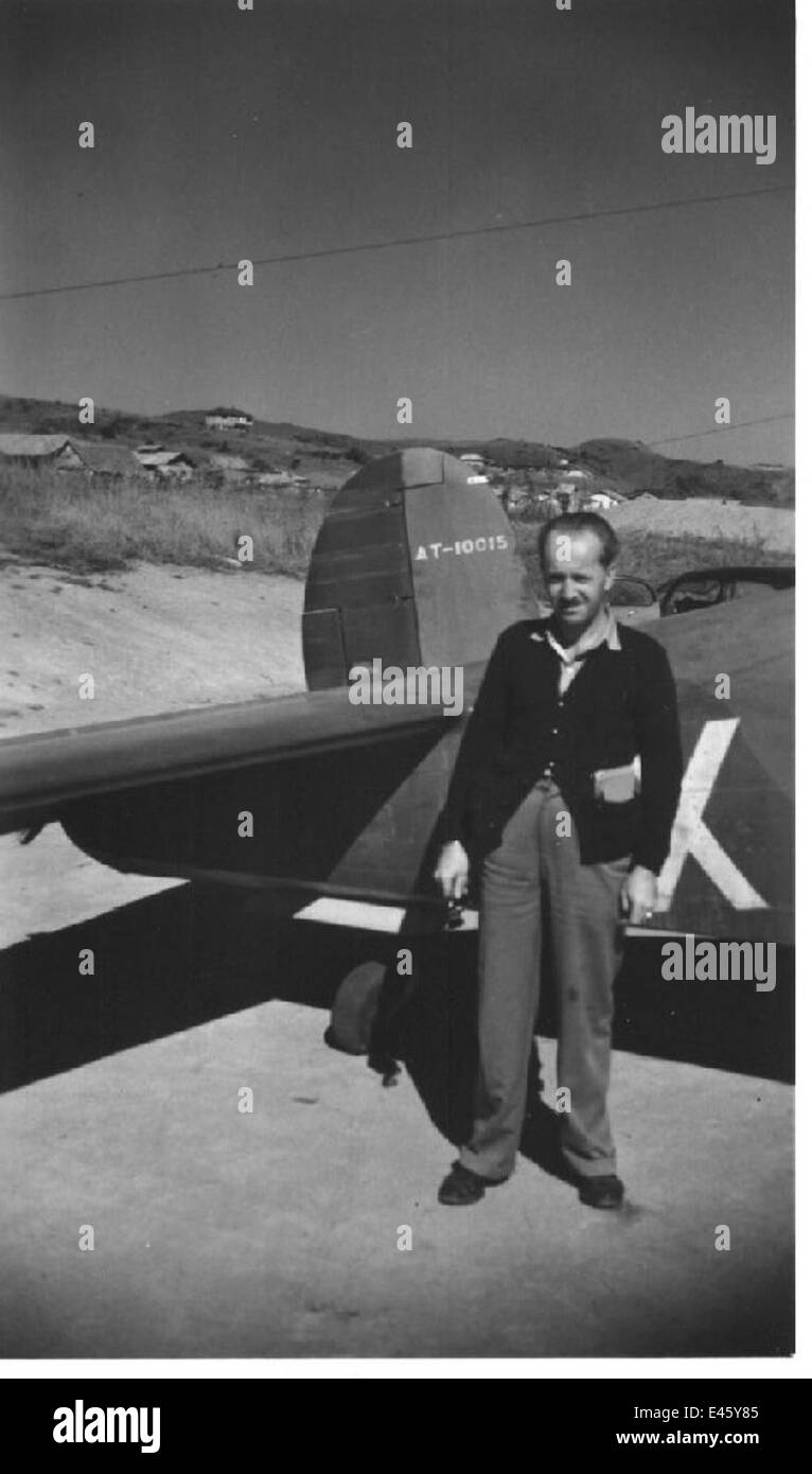 A Beech D-18 aircraft, associated with Pentecost aviation operations ...