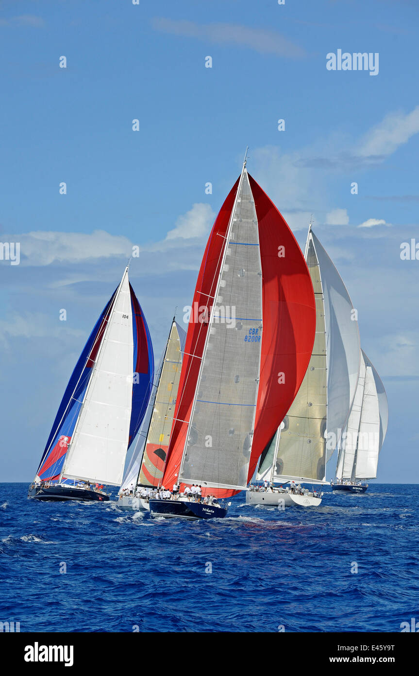 Fleet racing during the Round the Island Race on day one of the ...