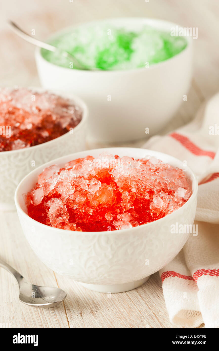 Refreshing Homemade Shaved Ice in a Bowl Stock Photo - Alamy