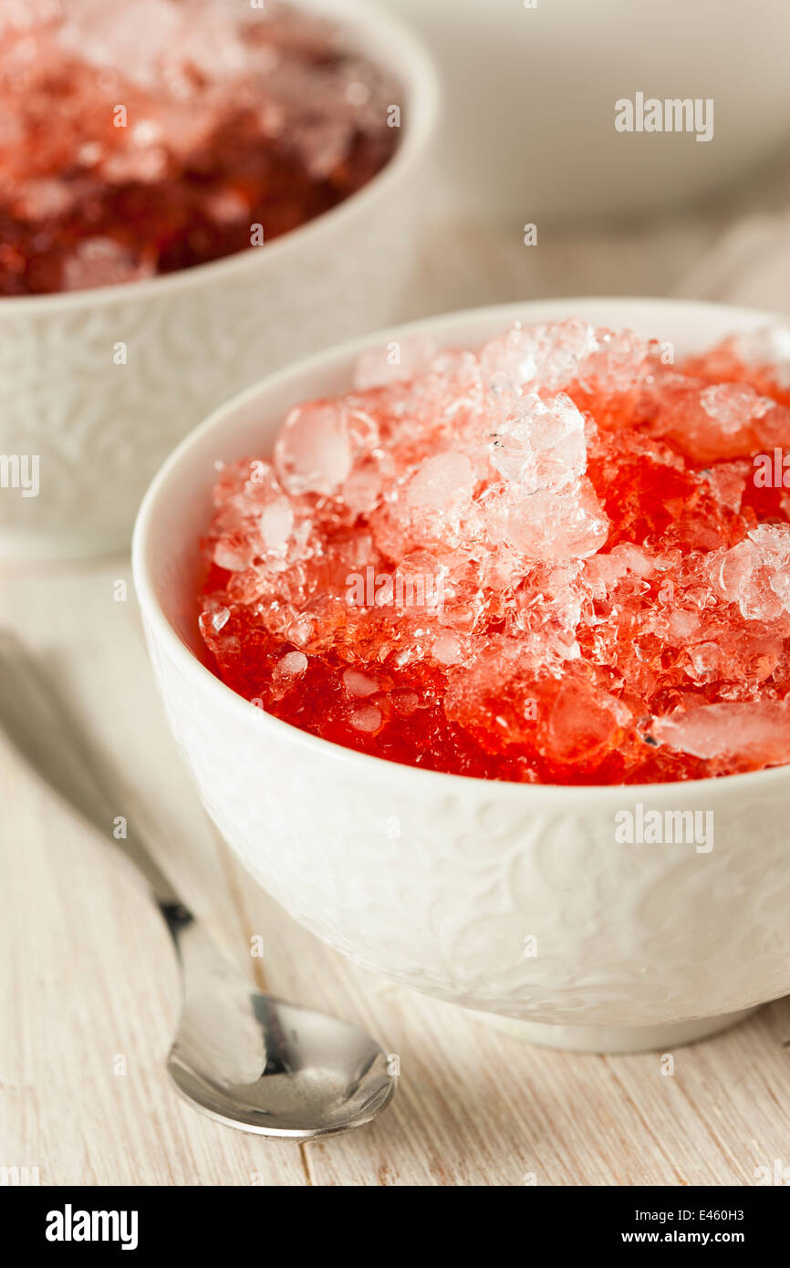 Refreshing Homemade Shaved Ice in a Bowl Stock Photo - Alamy