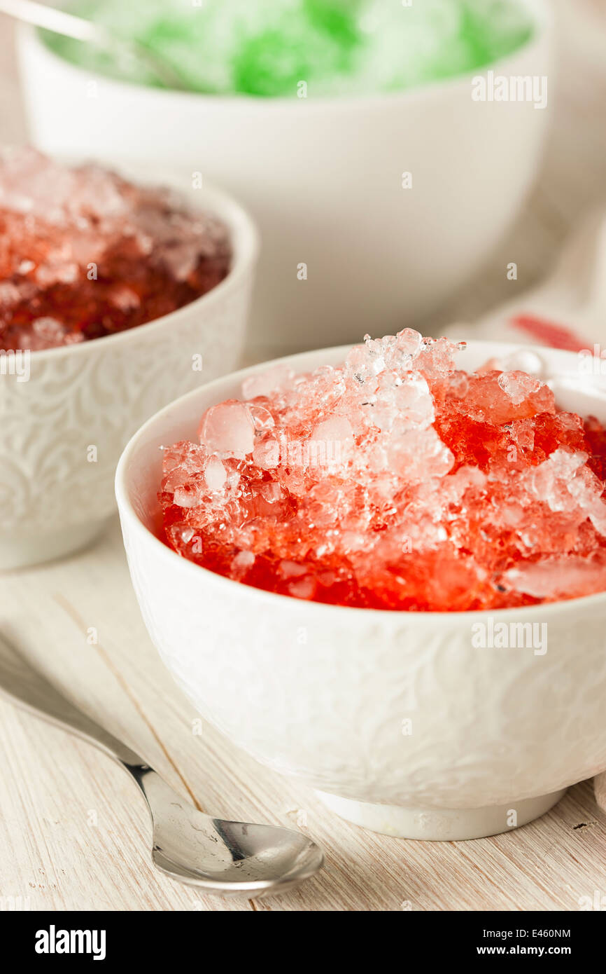 Refreshing Homemade Shaved Ice in a Bowl Stock Photo - Alamy
