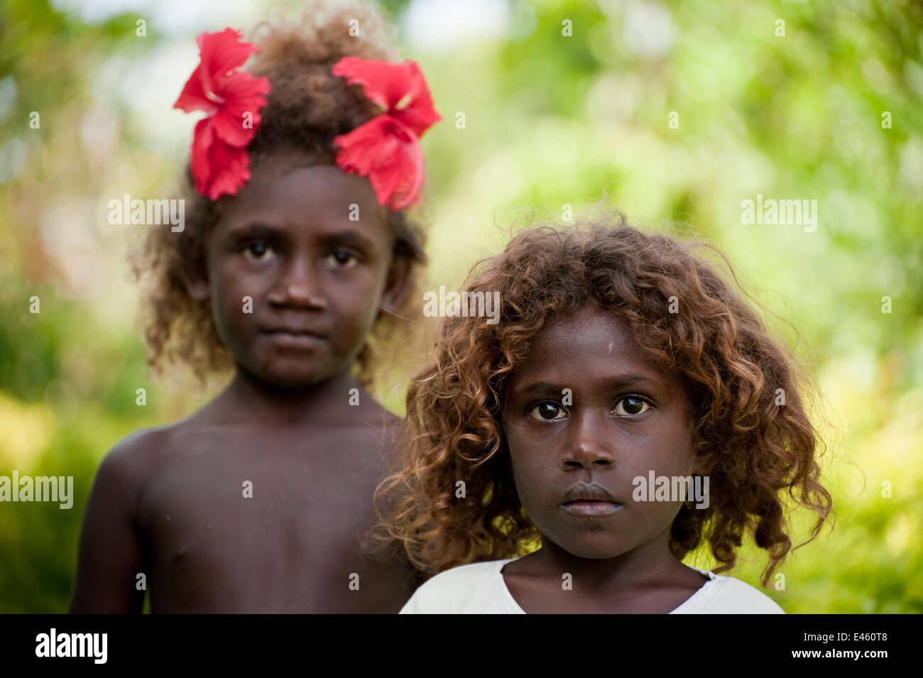 Melanesian children of Marovo Lagoon, New Georgia Islands, Solomon ...