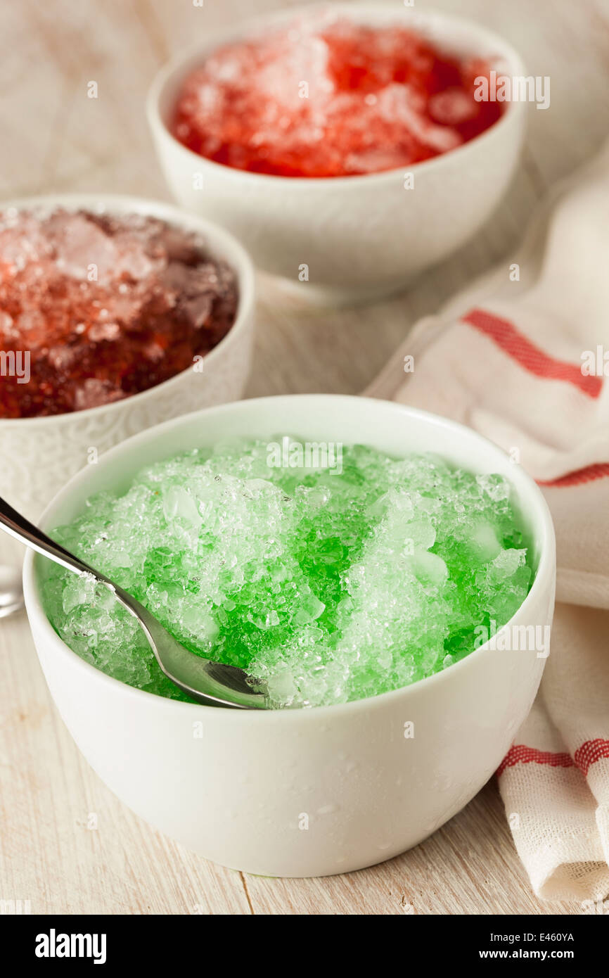 Refreshing Homemade Shaved Ice in a Bowl Stock Photo - Alamy