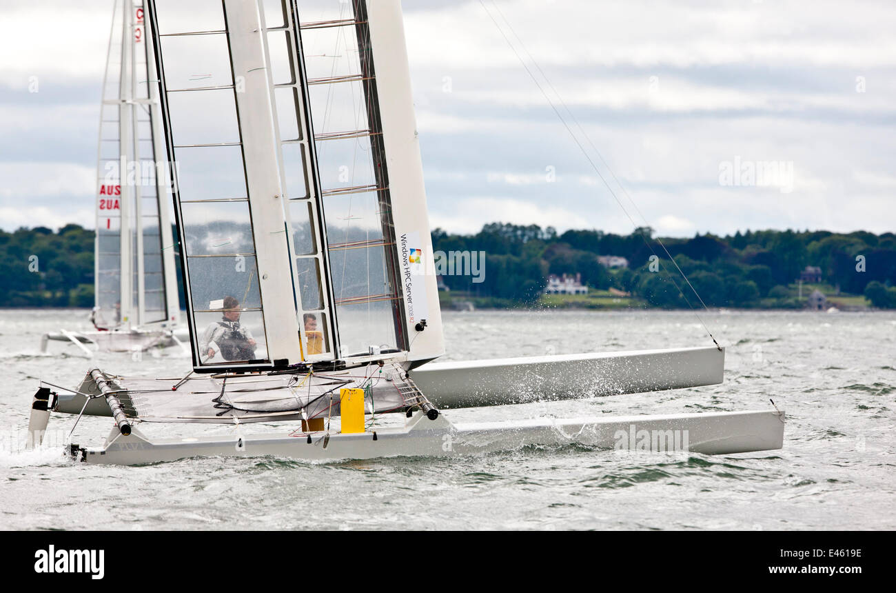 C-Class catamaran training for Little America's Cup. Newport, Rhode ...