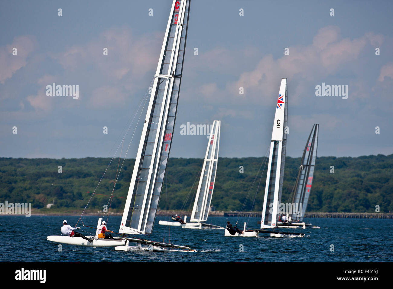 C-Class catamaran fleet during training for Little America's Cup ...