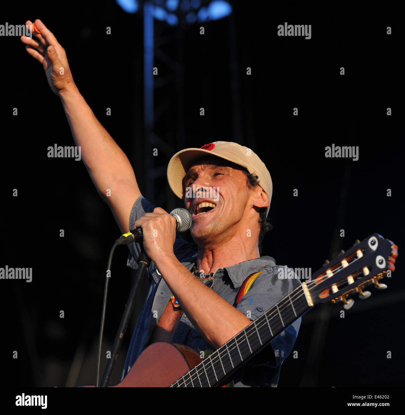 French singer Manu Chao performs during the music festival Rock for ...
