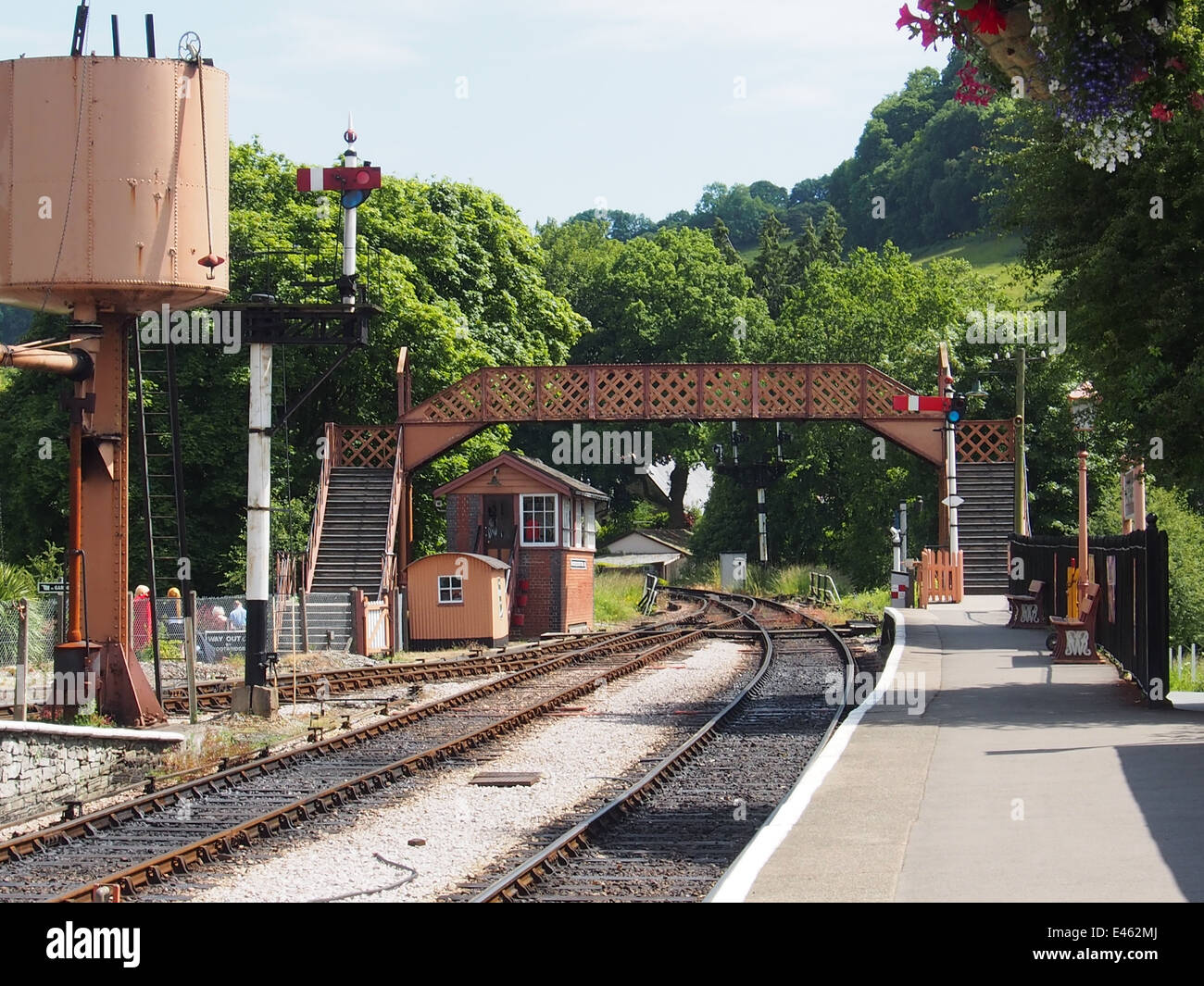 South devon steam railway line at buckfastleigh station hi-res stock ...