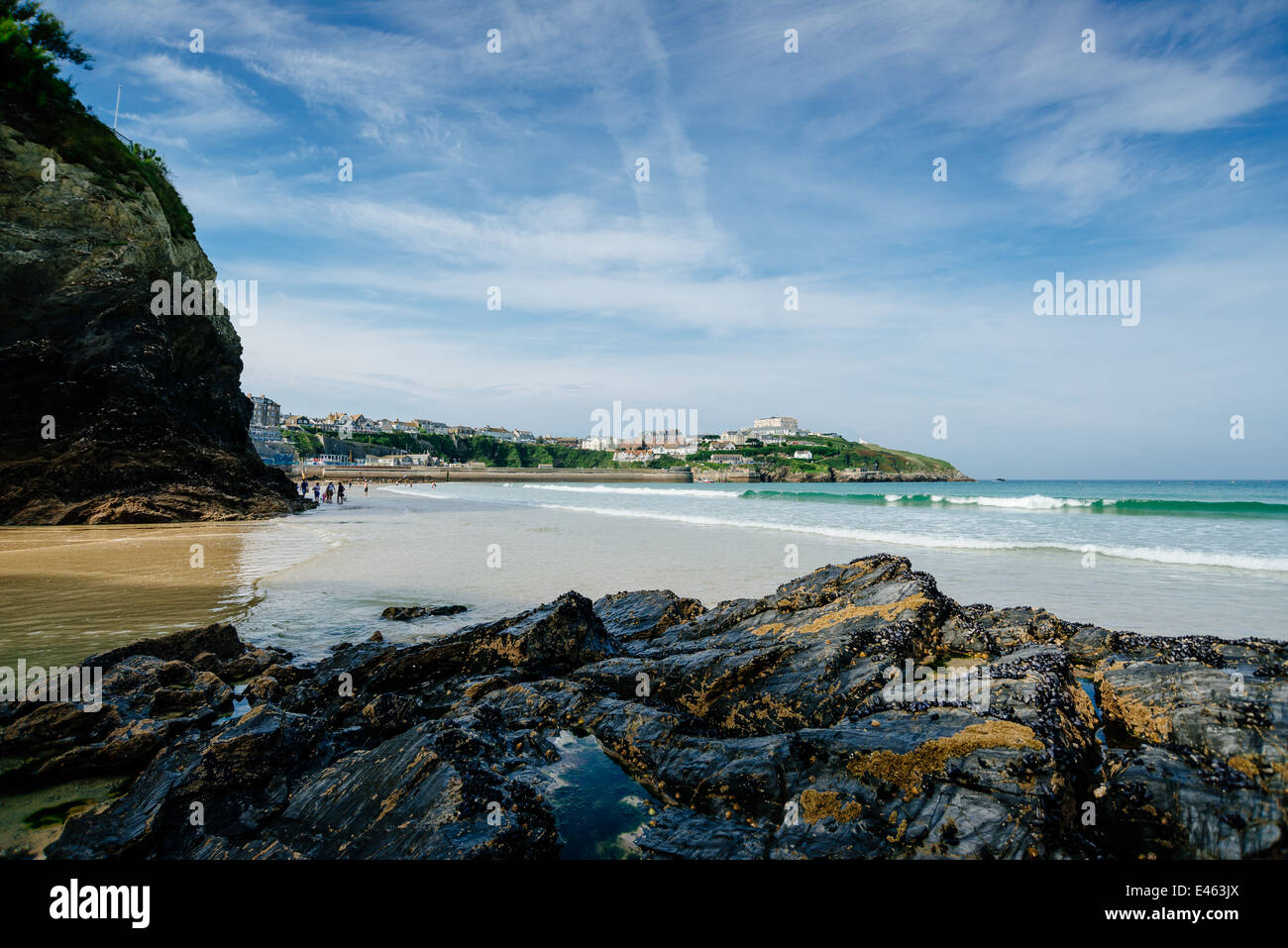 Towan Beach, Newquay Stock Photo - Alamy