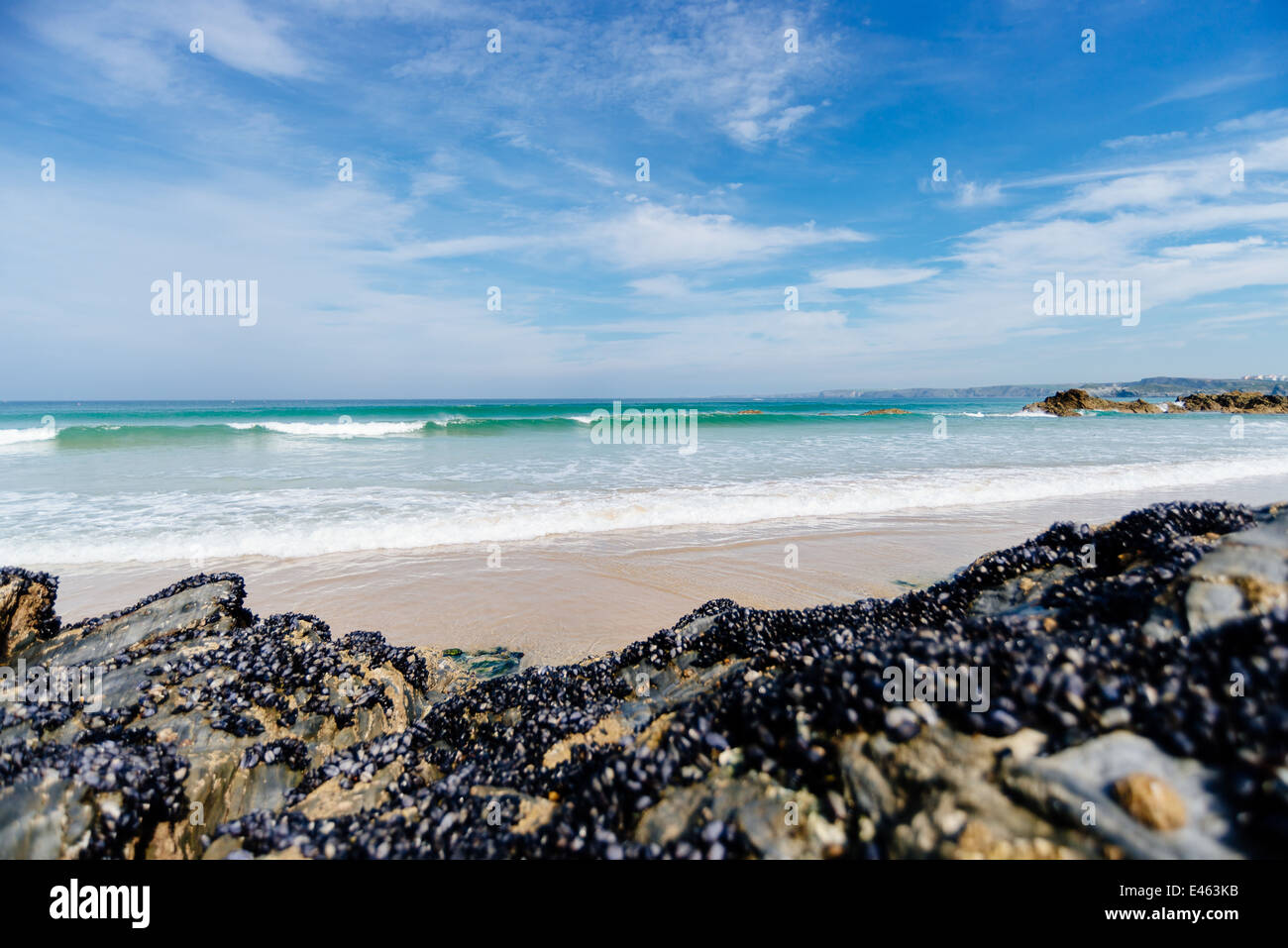 Towan Beach, Newquay Stock Photo - Alamy