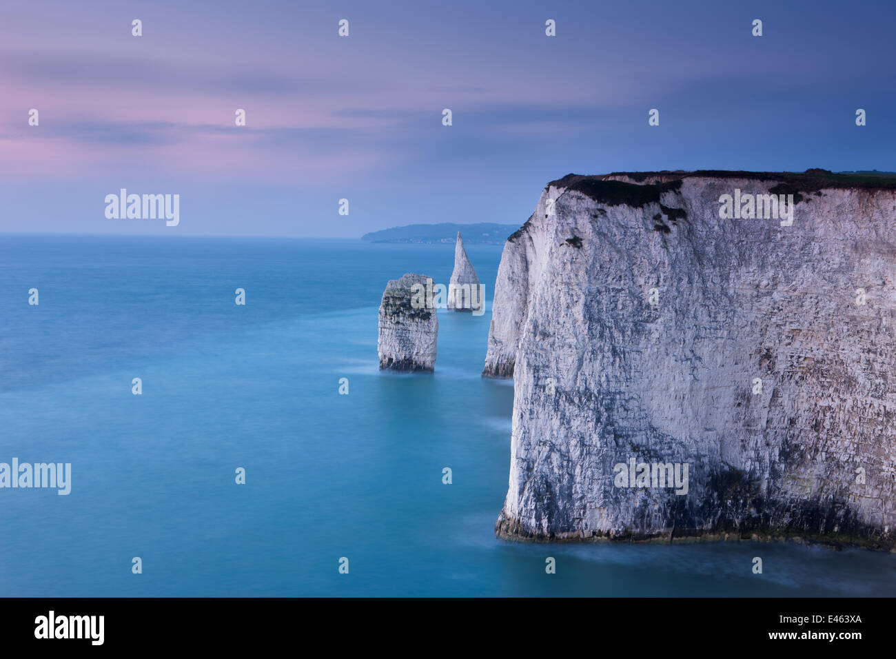 The white cliffs at Studland, Isle of Purbeck, Jurassic Coast, Dorset ...
