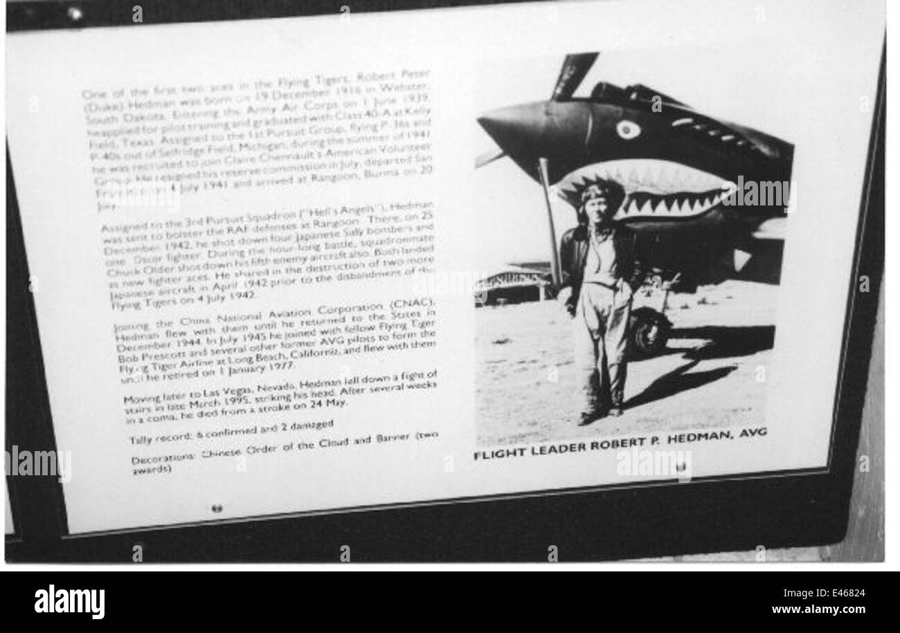 Robert Hedman, a distinguished flight leader in the American Volunteer ...