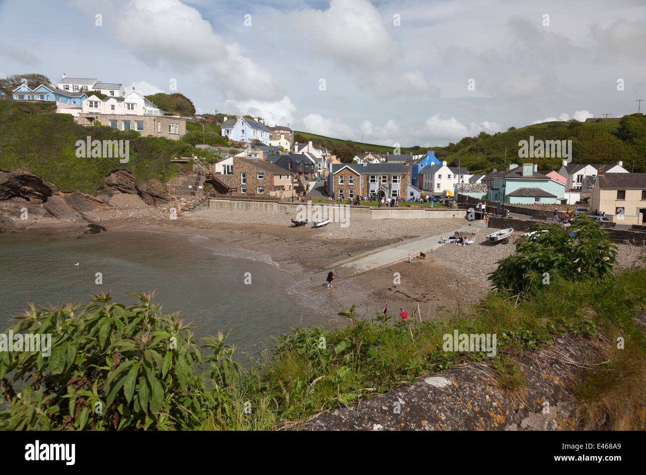 View of the harbour front, Little Haven, Pembrokeshire Stock Photo - Alamy