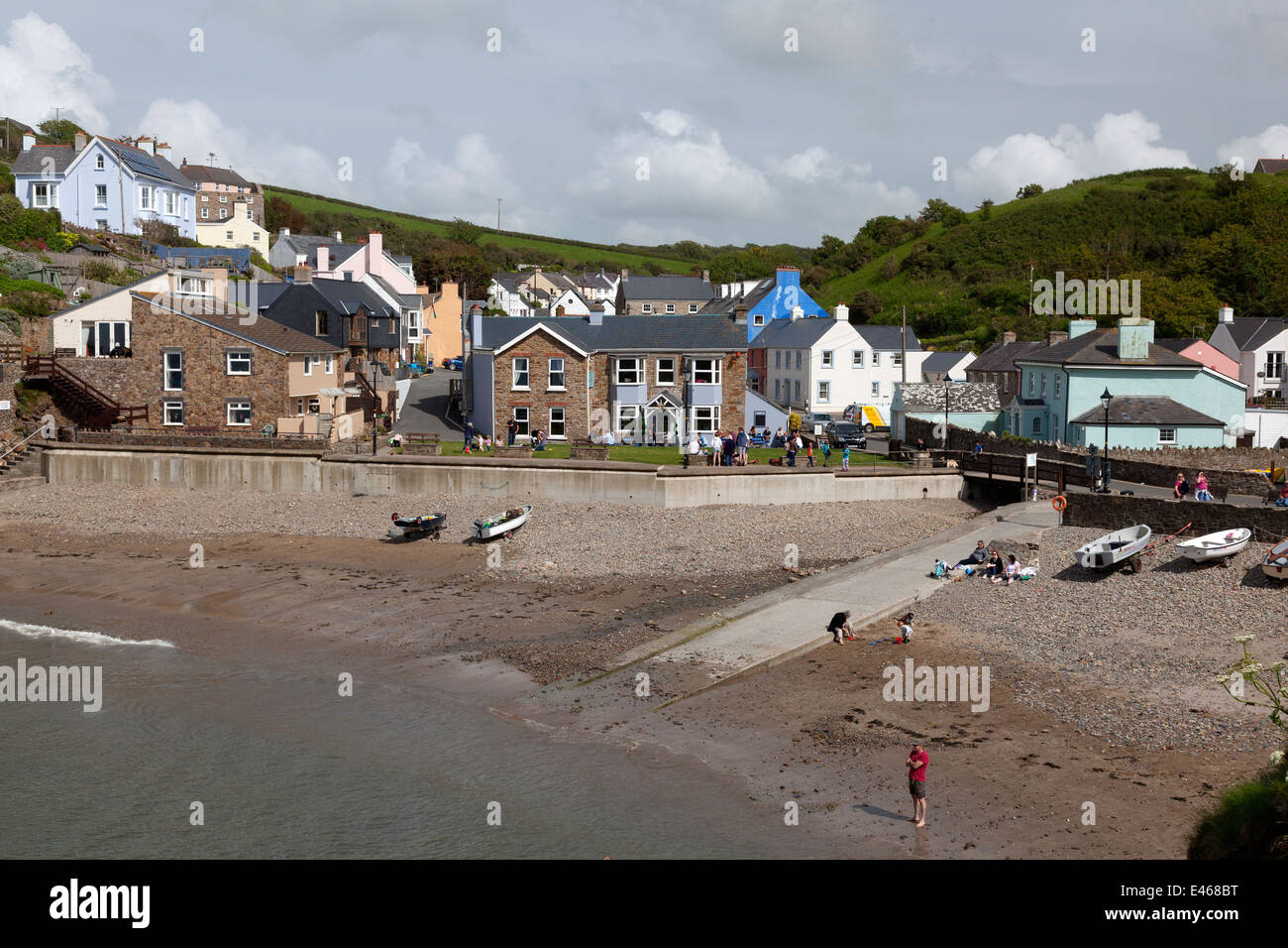 View of the harbour front, Little Haven, Pembrokeshire Stock Photo - Alamy