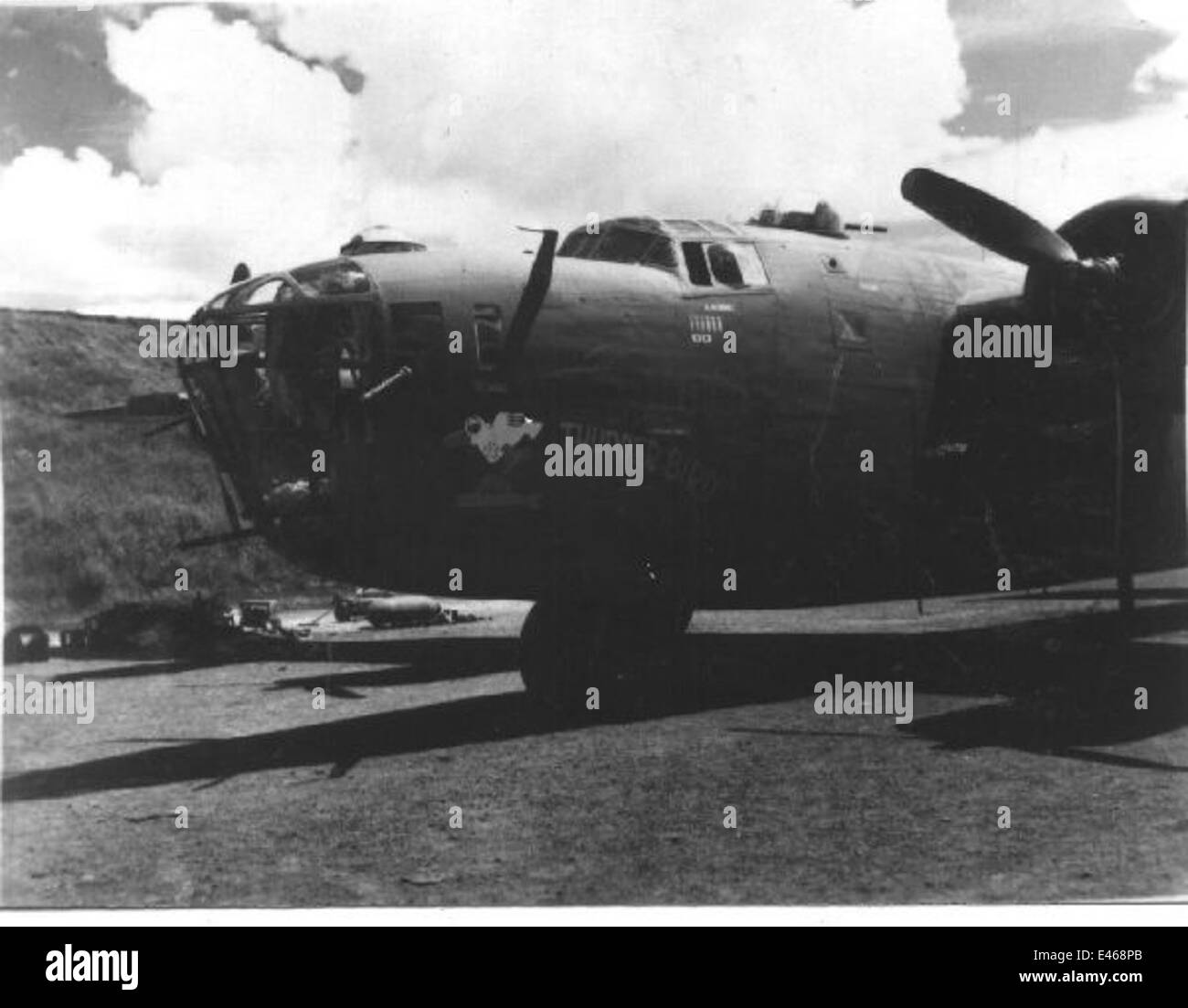 This image shows a B-24 bomber used by the 14th Air Force, also known ...